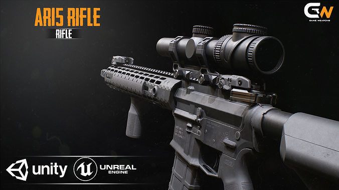 3D model Ar15 AAA 3D Model Game Asset For FPS VR / AR / low-poly | CGTrader