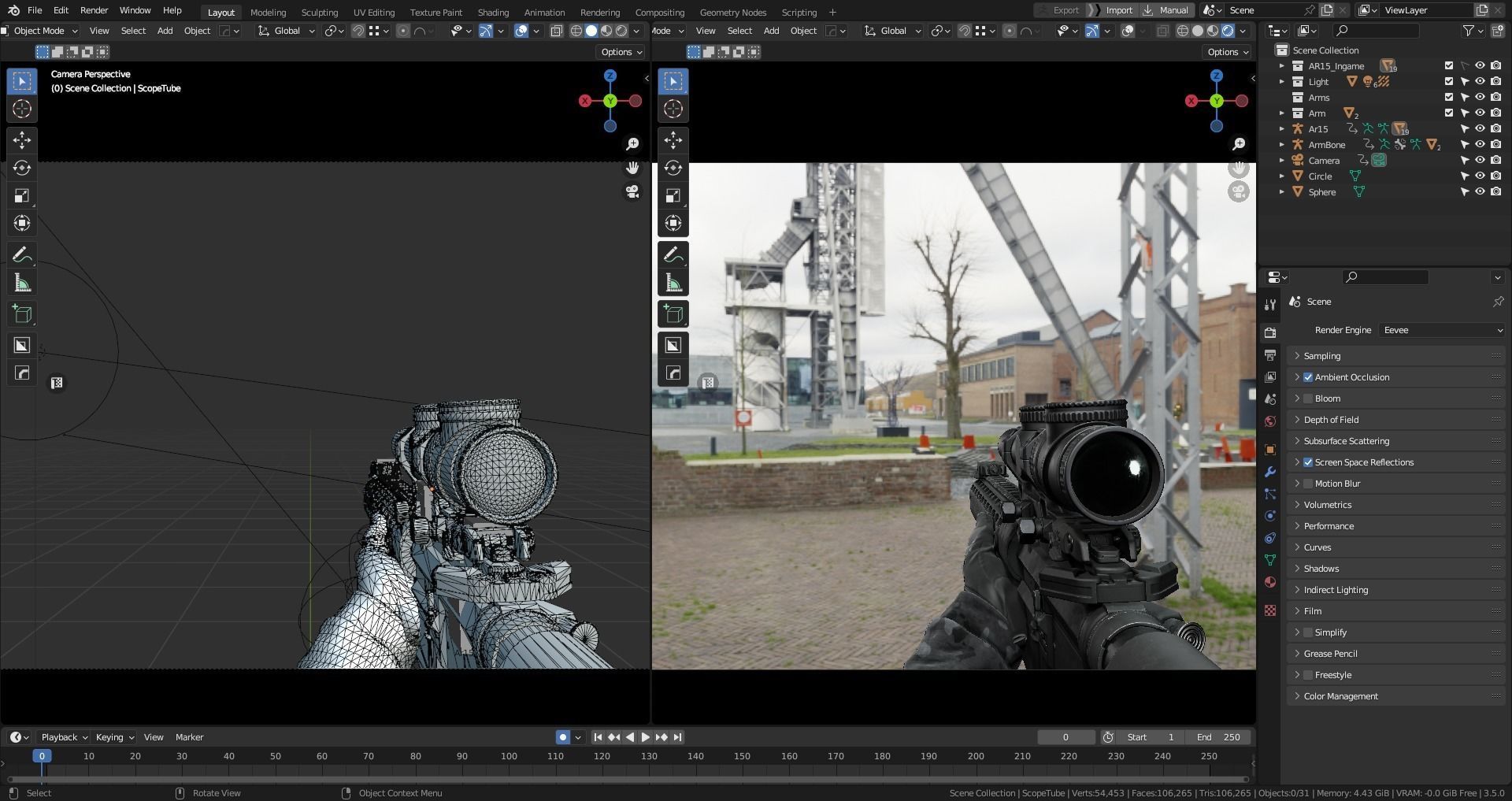 3D model Ar15 AAA 3D Model Game Asset For FPS VR / AR / low-poly | CGTrader