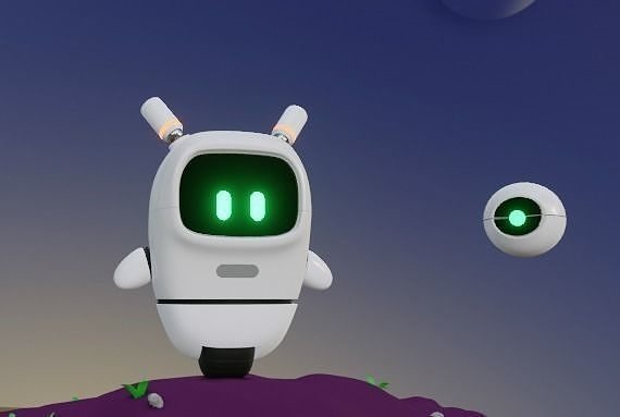 3D model Cute robot animated VR / AR / low-poly | CGTrader