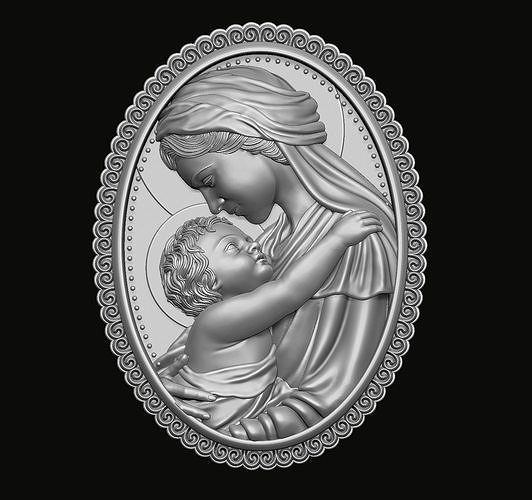 Mary with Baby Jesus 3D print model 3D model 3D printable | CGTrader