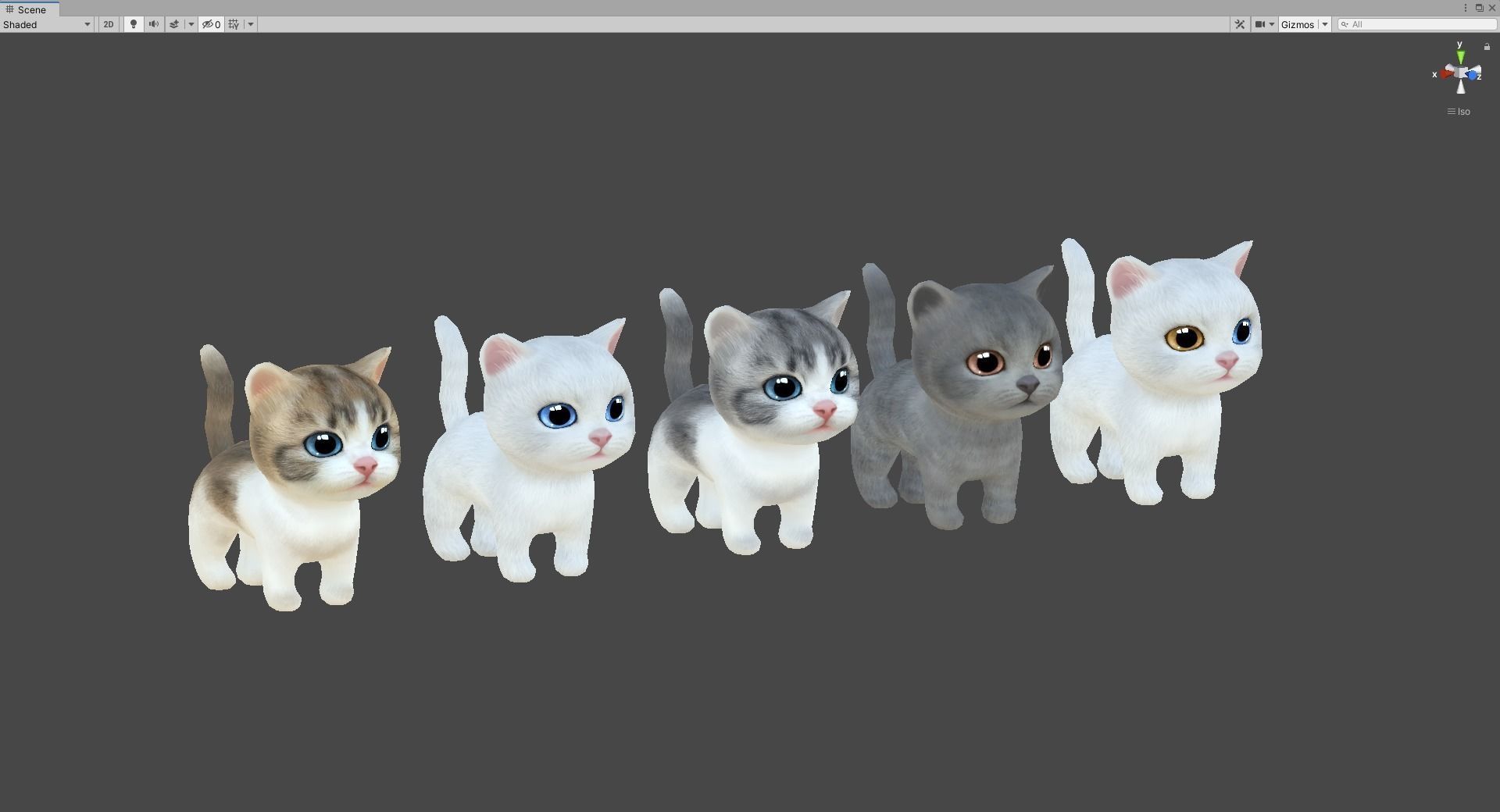 3D model Animate cute cats VR / AR / low-poly | CGTrader
