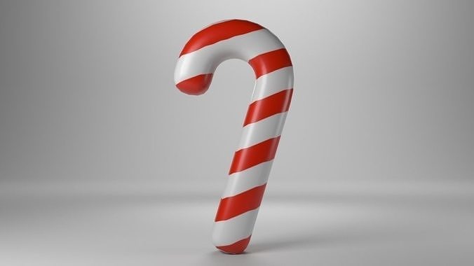 Low poly - Cute Candy Cane free VR / AR / low-poly 3D model | CGTrader