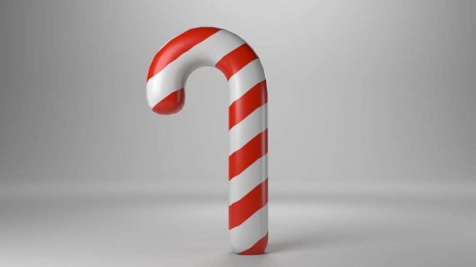 Low poly - Cute Candy Cane free VR / AR / low-poly 3D model | CGTrader
