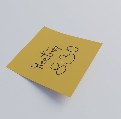 Sticky note 3D model | CGTrader