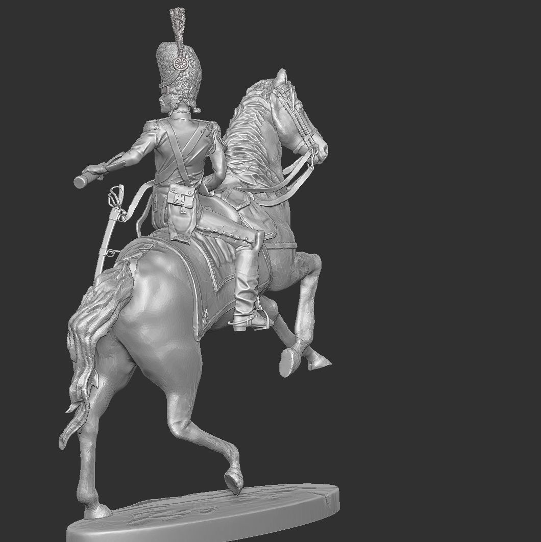 Napoleon cavalry officer 3D model 3D printable | CGTrader