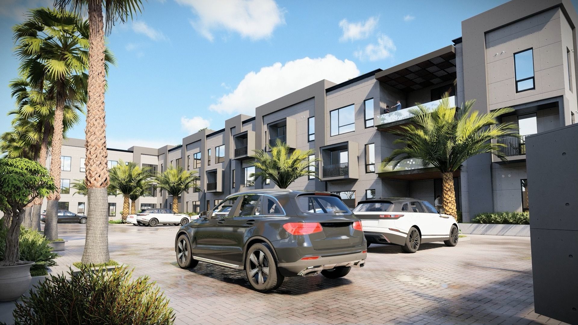 Industrial and commercial building 3d Model with roof garden 3D model ...