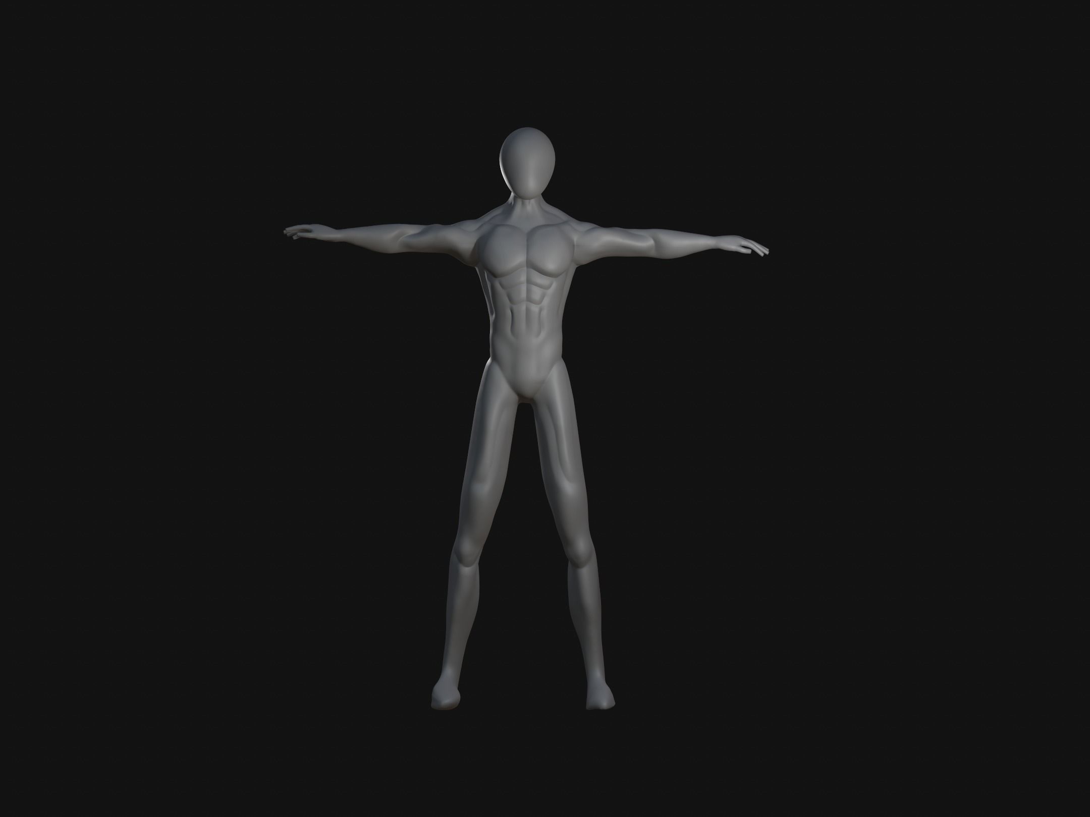 male base body free 3D model | CGTrader