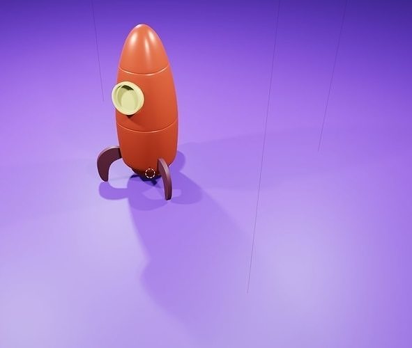 3D model Rocket ship VR / AR / low-poly | CGTrader