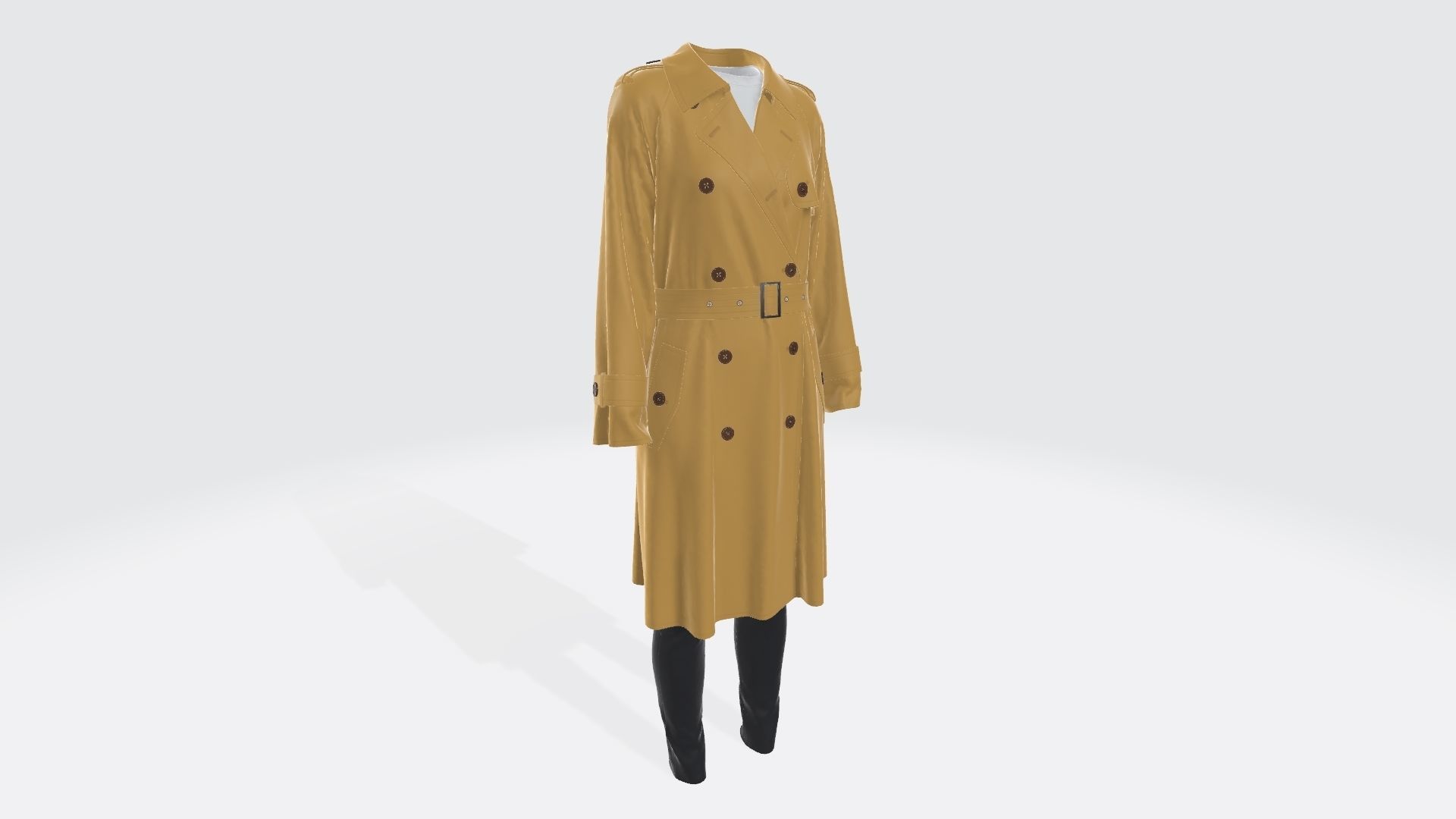 Women Trench Coat 3D model | CGTrader