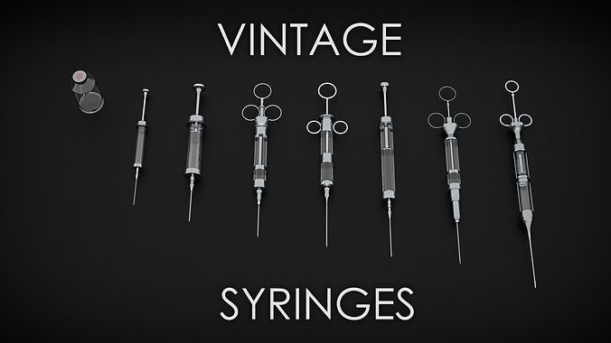 Vintage Syringes Collection 3D model | CGTrader
