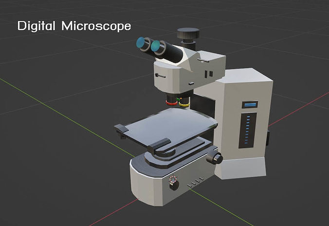 3D model Digital Microscope for lab 3D Lowpoly scientific model VR / AR ...