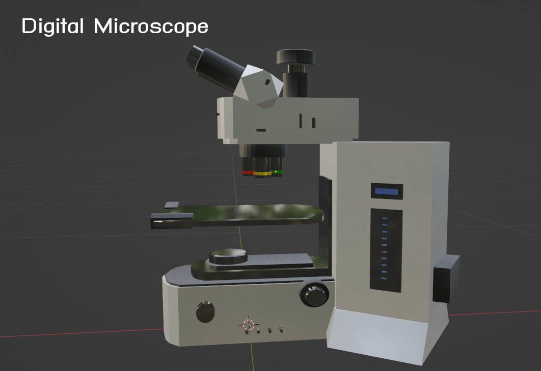 3D model Digital Microscope for lab 3D Lowpoly scientific model VR / AR / low-poly | CGTrader