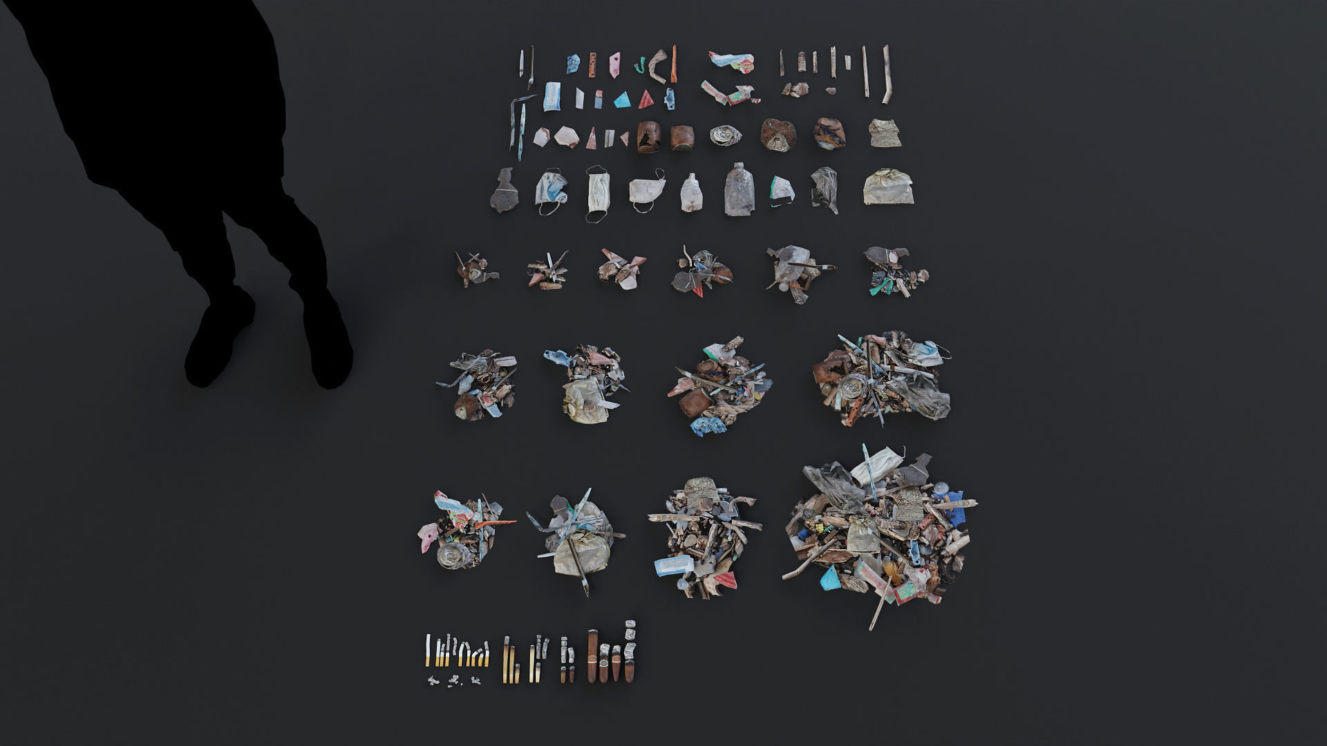 3D model Trash Kit - 3D AssetKit VR / AR / low-poly | CGTrader