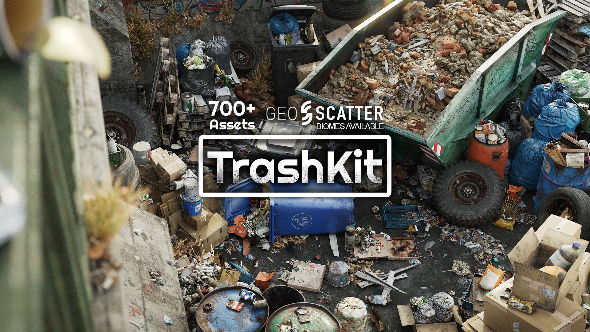 3D model Trash Kit - 3D AssetKit VR / AR / low-poly | CGTrader