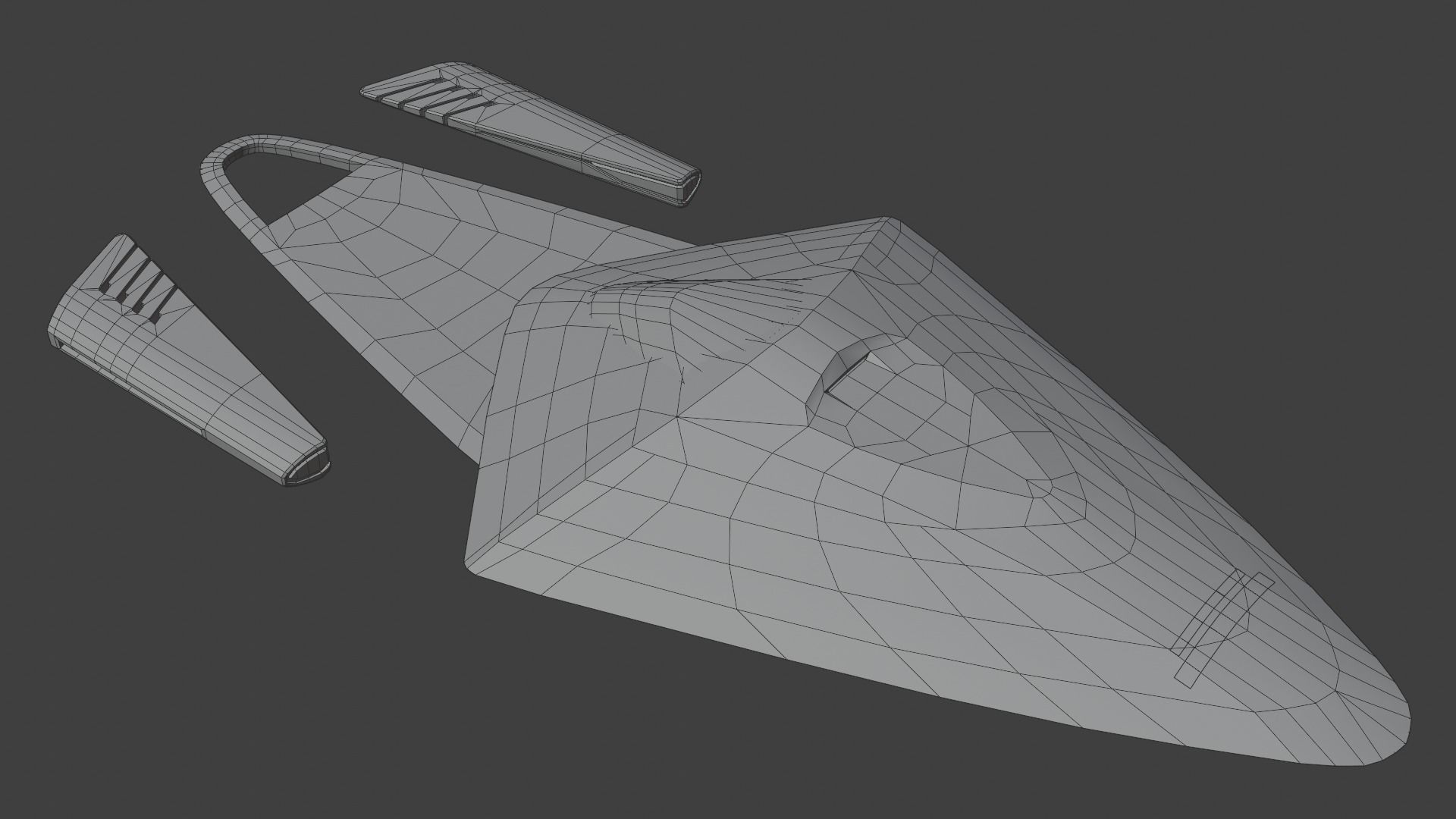 3D model Star Trek Intrepid-Class Starship 32nd Century VR / AR / low ...