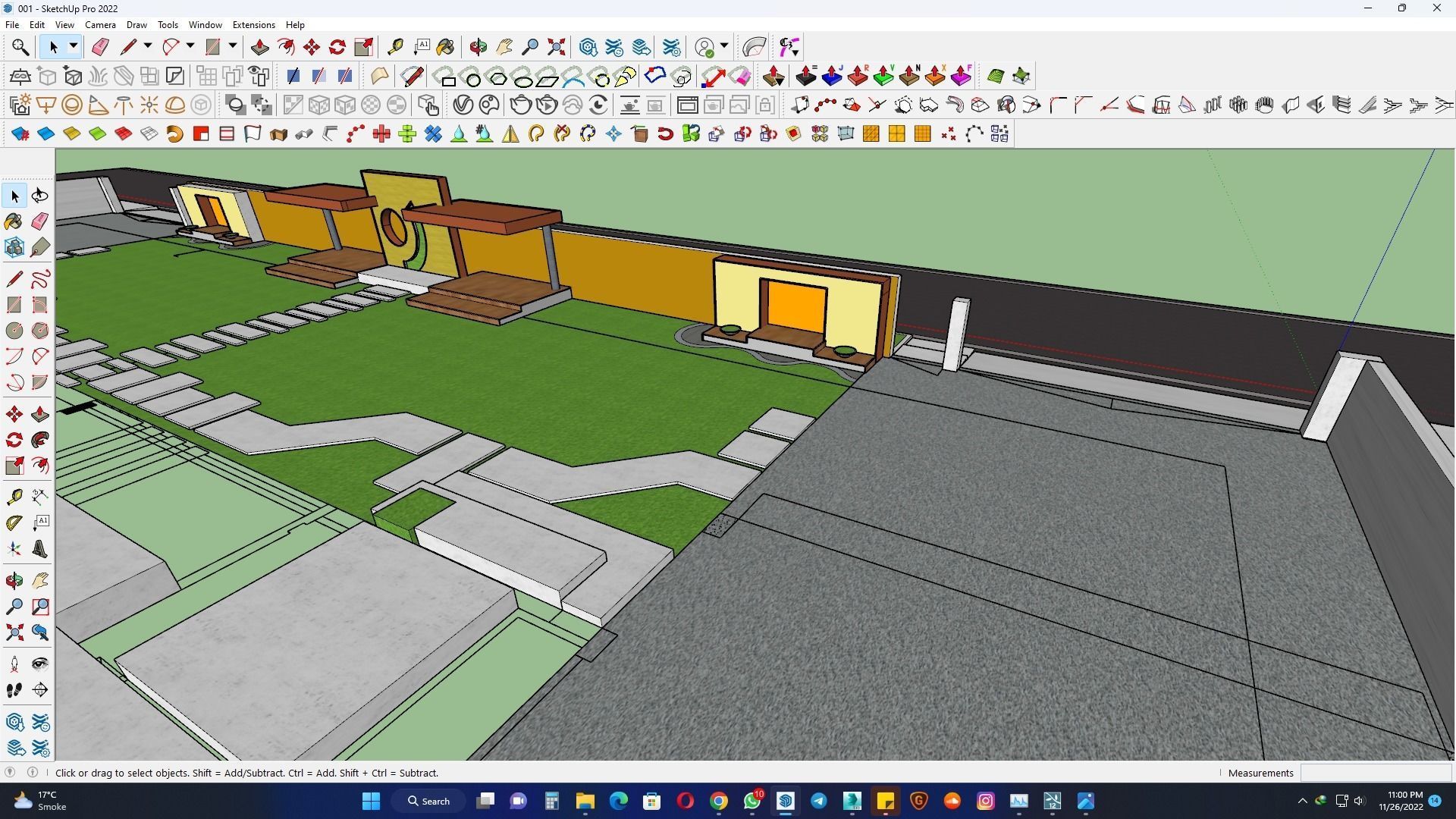 Rendered 3d model of a landscape design residential front yard 3D model ...