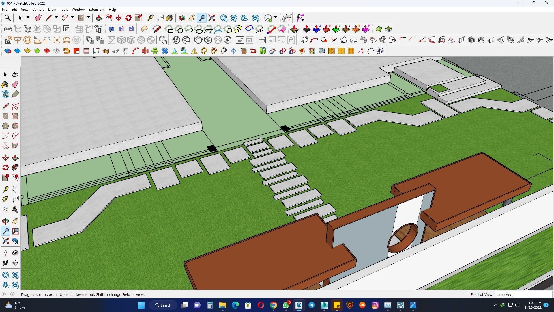 Rendered 3d model of a landscape design residential front yard 3D model ...