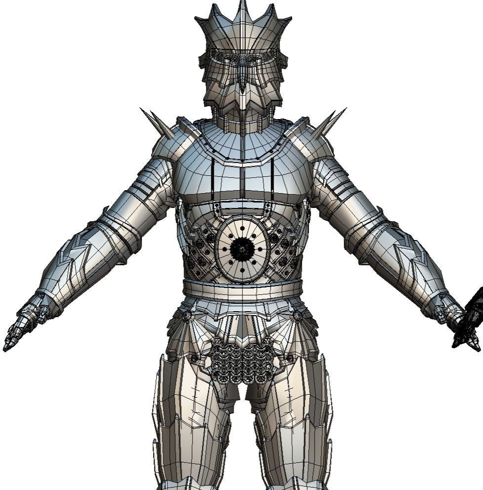 3D model Subdivision 3D Men The Knight Dark Lord VR / AR / low-poly ...