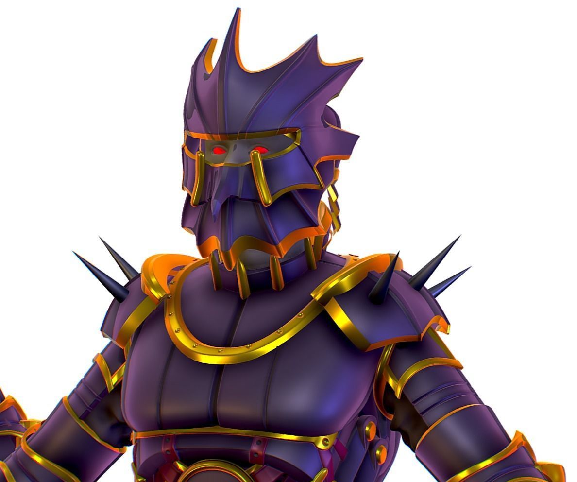 3D model Subdivision 3D Men The Knight Dark Lord VR / AR / low-poly ...