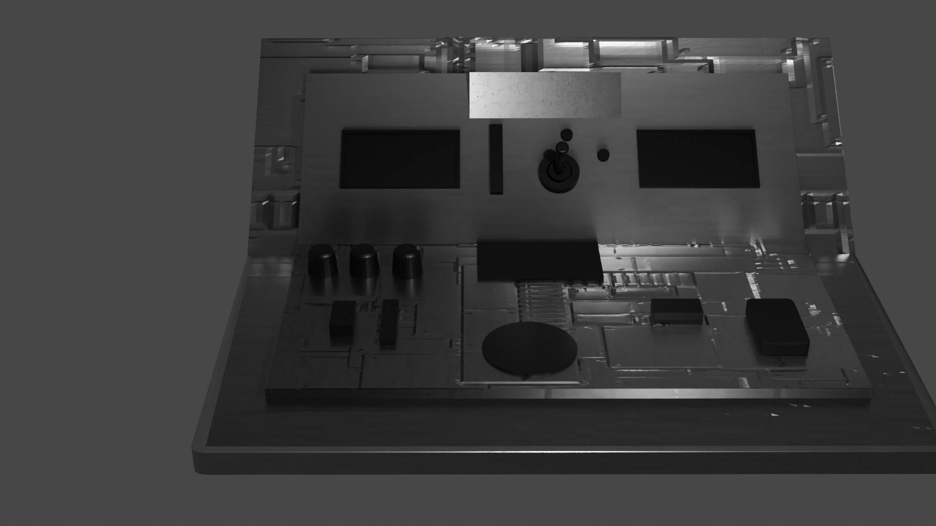 Sci fi simple control Desk 3D model | CGTrader