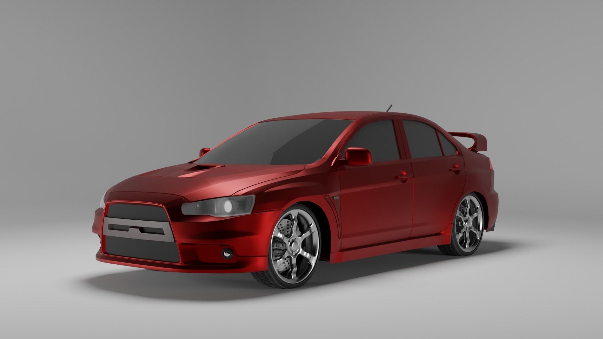 Mitsubishi lancer evo free 3D model | CGTrader