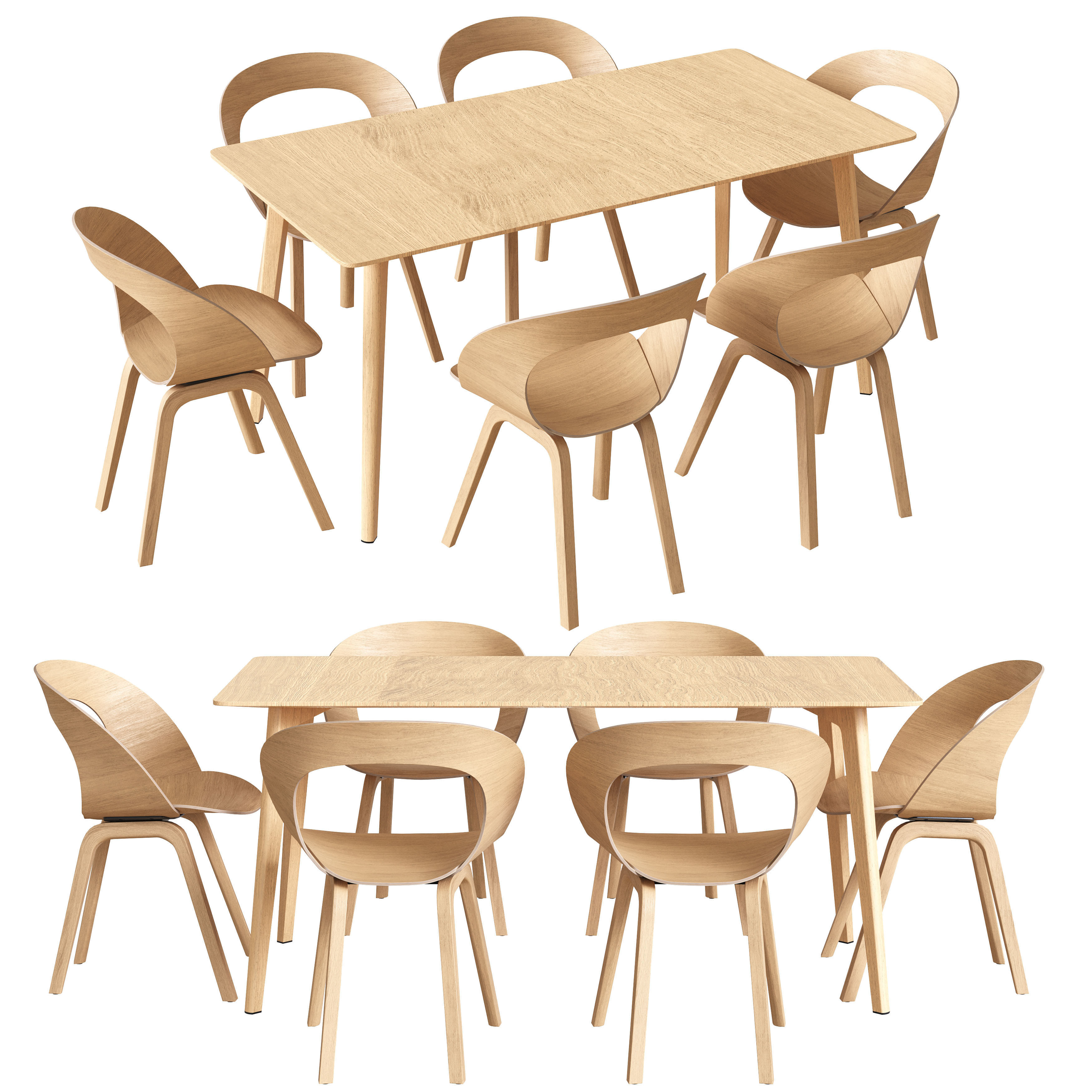 Bruner Mudra Chair Fina Club Table Set 3D model | CGTrader