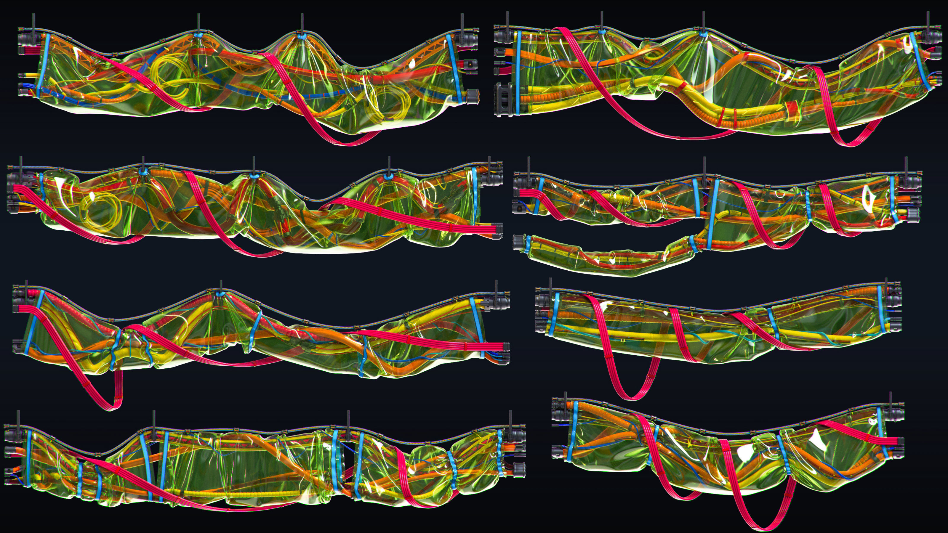 Cables and Wires set 3D model | CGTrader