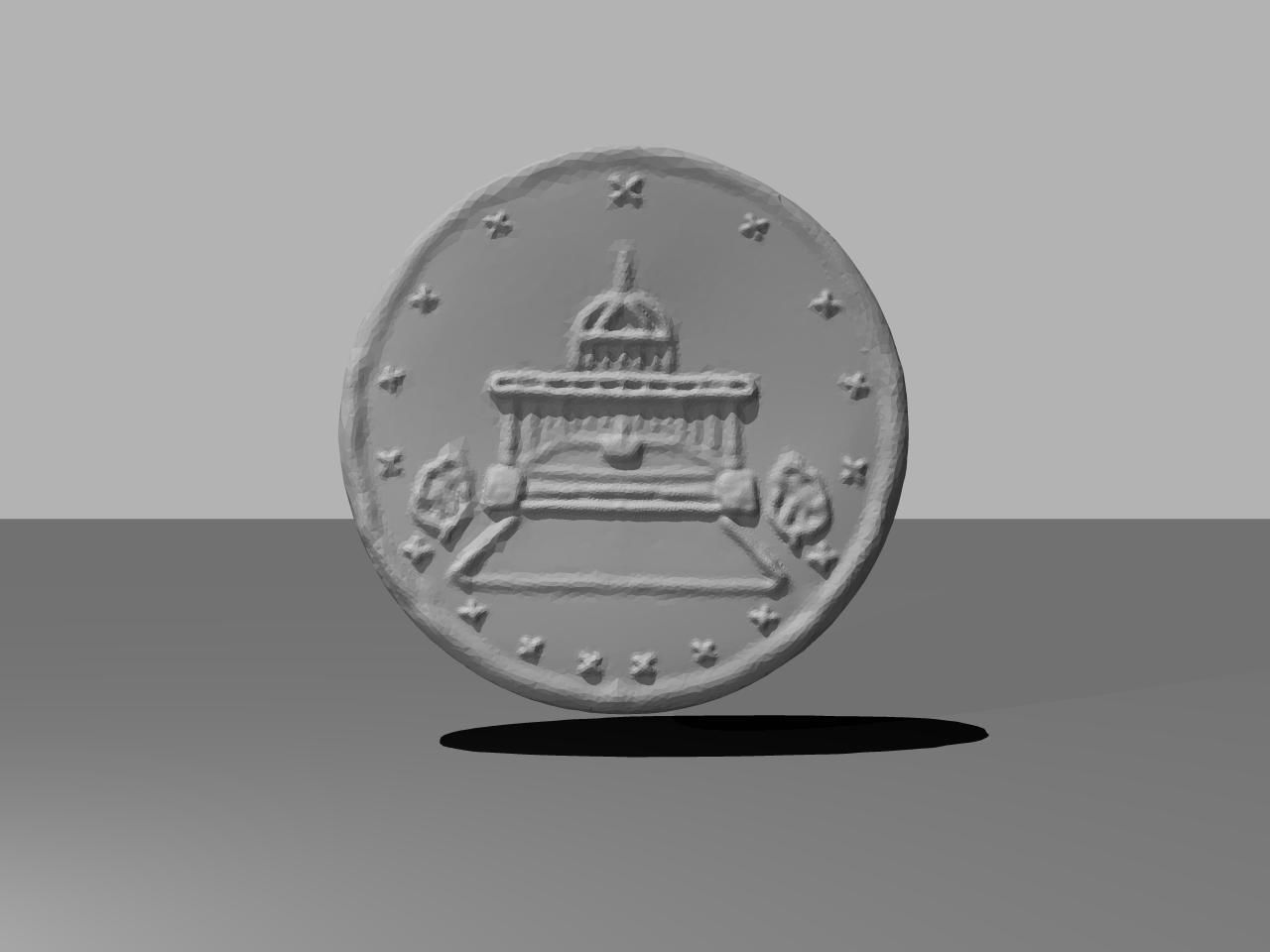 sample coin free 3D model | CGTrader