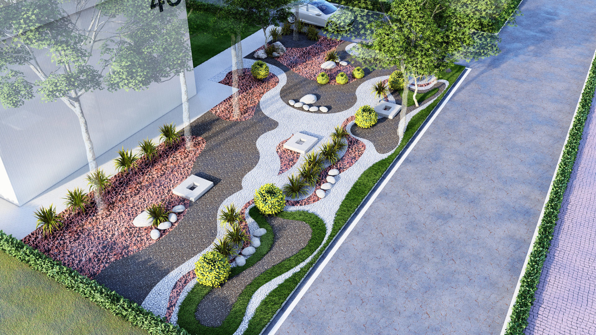 fantasy landscape flower garden 3d Model 3D model | CGTrader