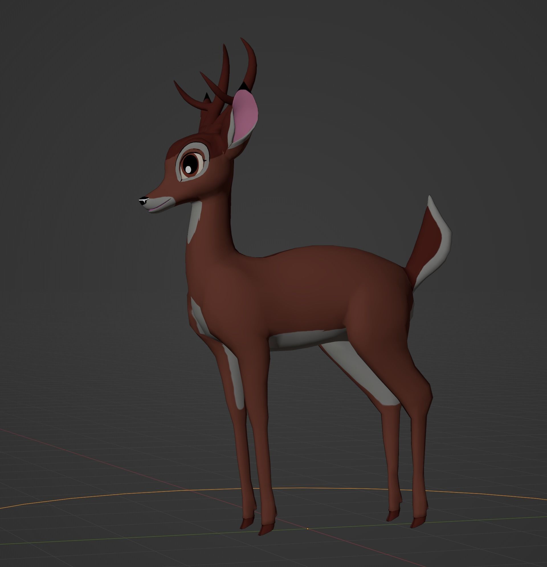 Adult Bambi Model Toon Shade 3D model rigged | CGTrader