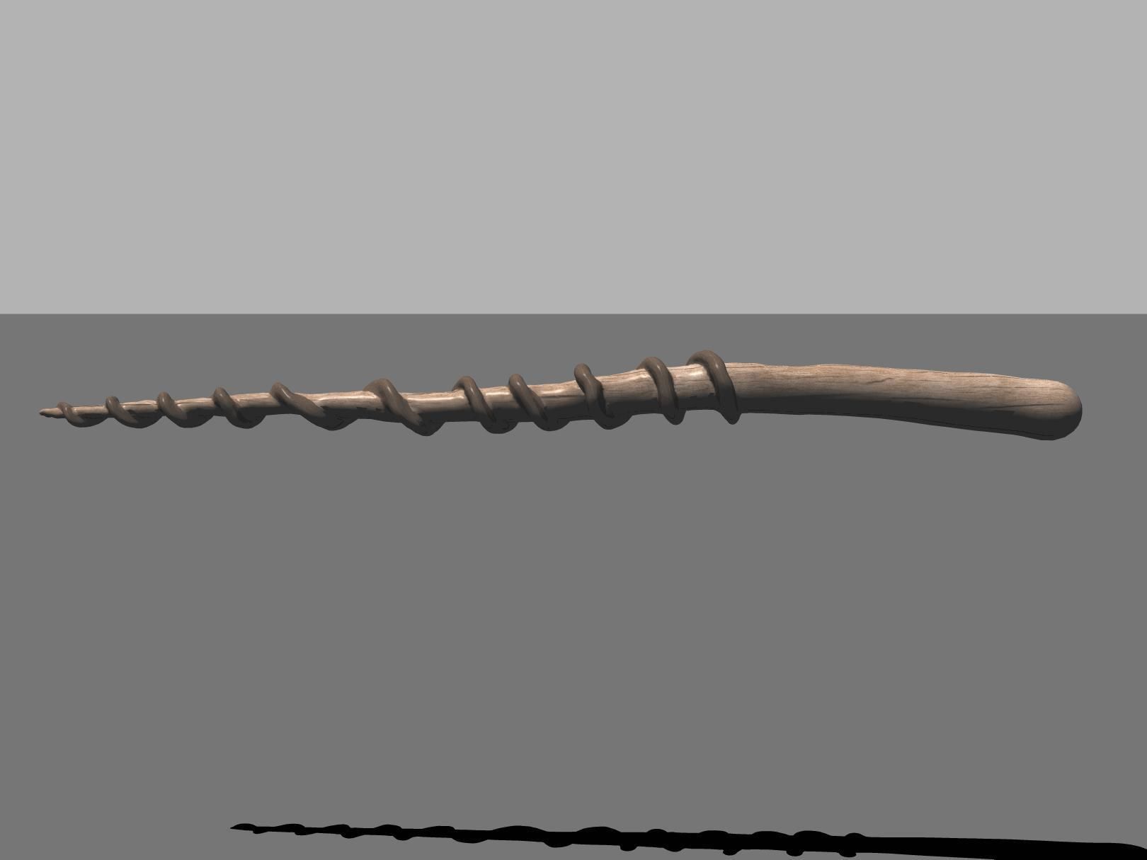 Twisted Wand free 3D model | CGTrader