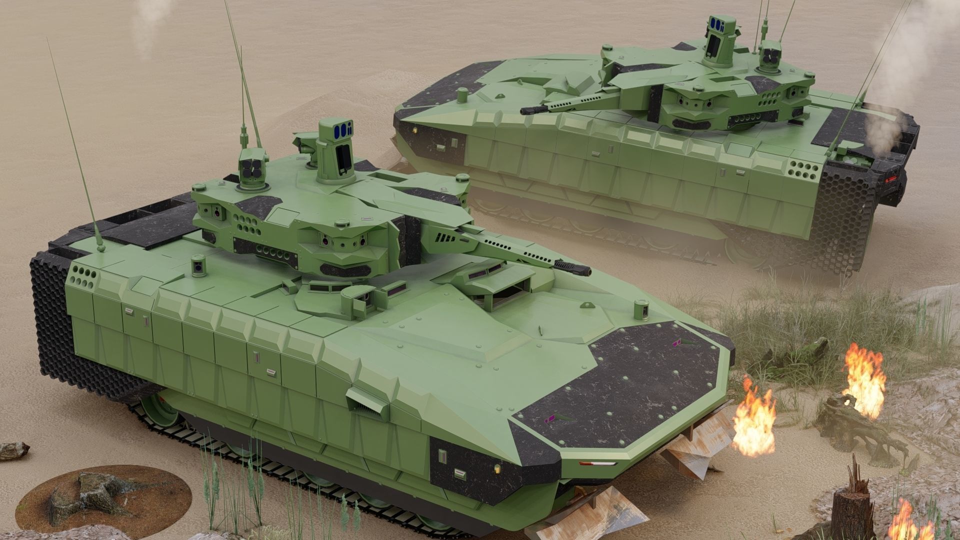 Infantry fighting vehicle Puma 2 Poisonous IFV 3D model | CGTrader