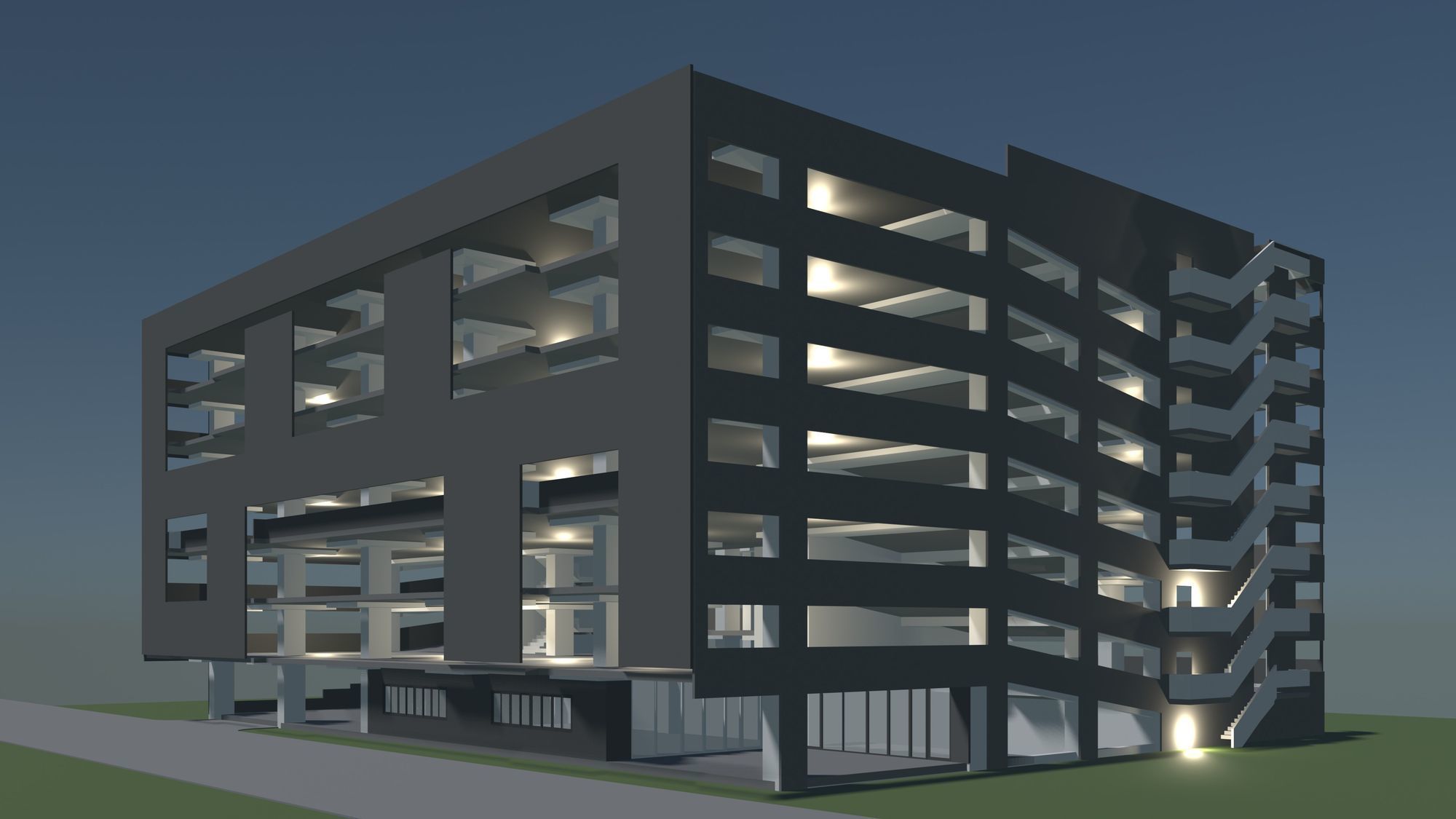 Parking building 3D model | CGTrader