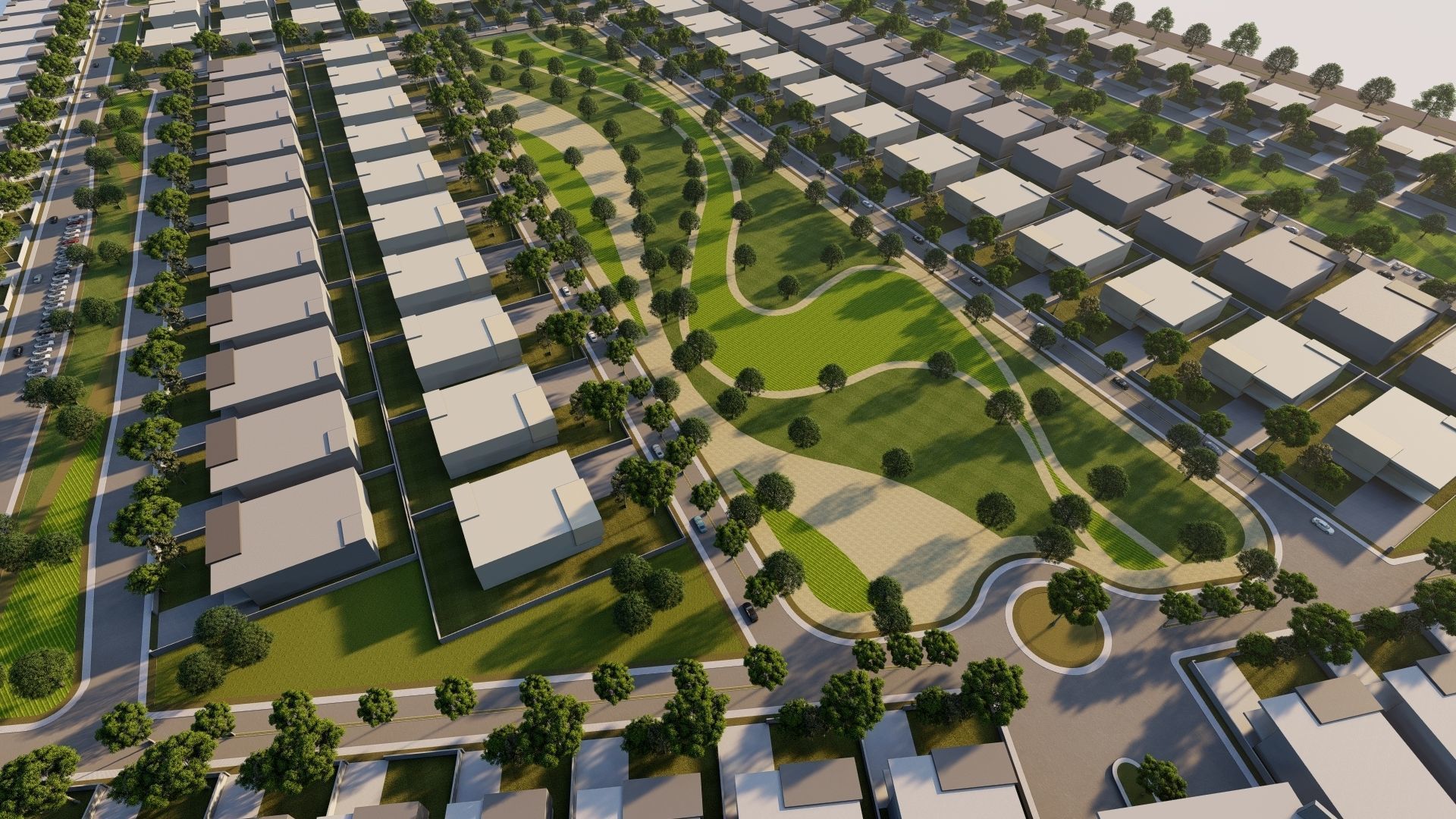 Affordable housing community project 3d model 3D model | CGTrader