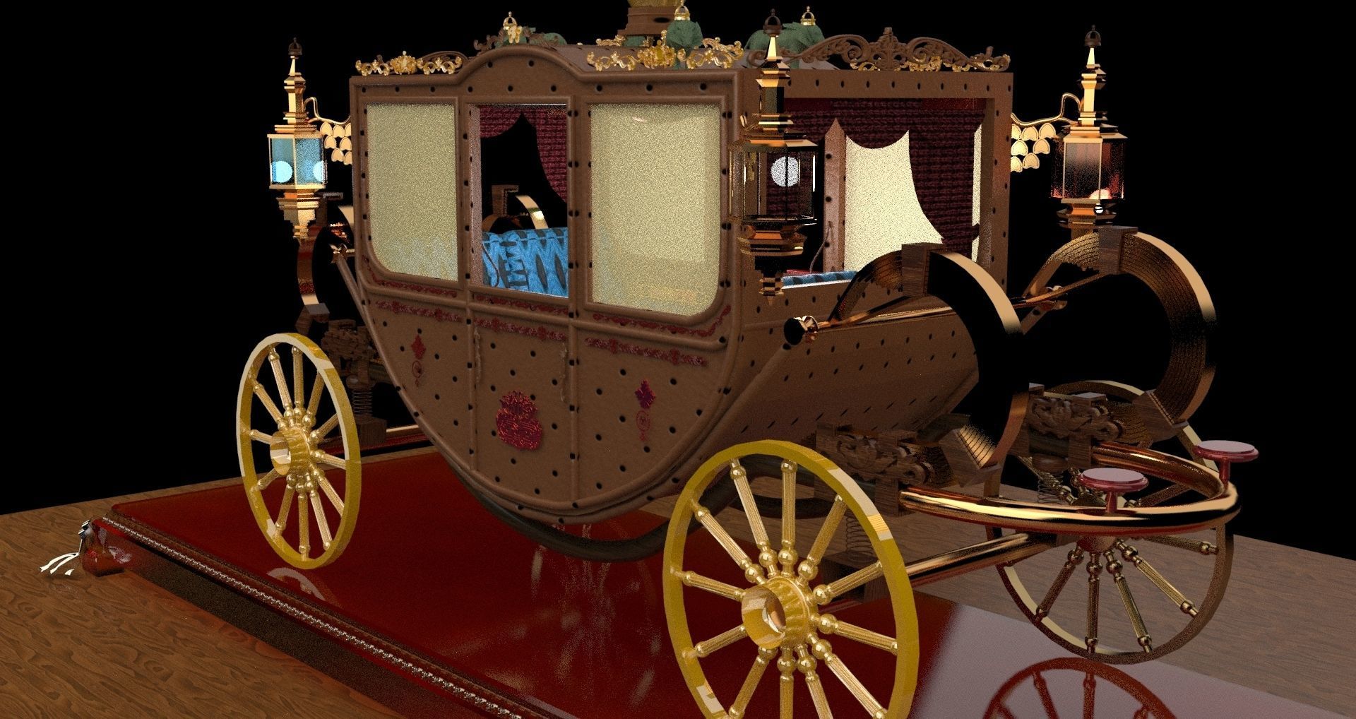 Chinese ancient carriage 3D model | CGTrader