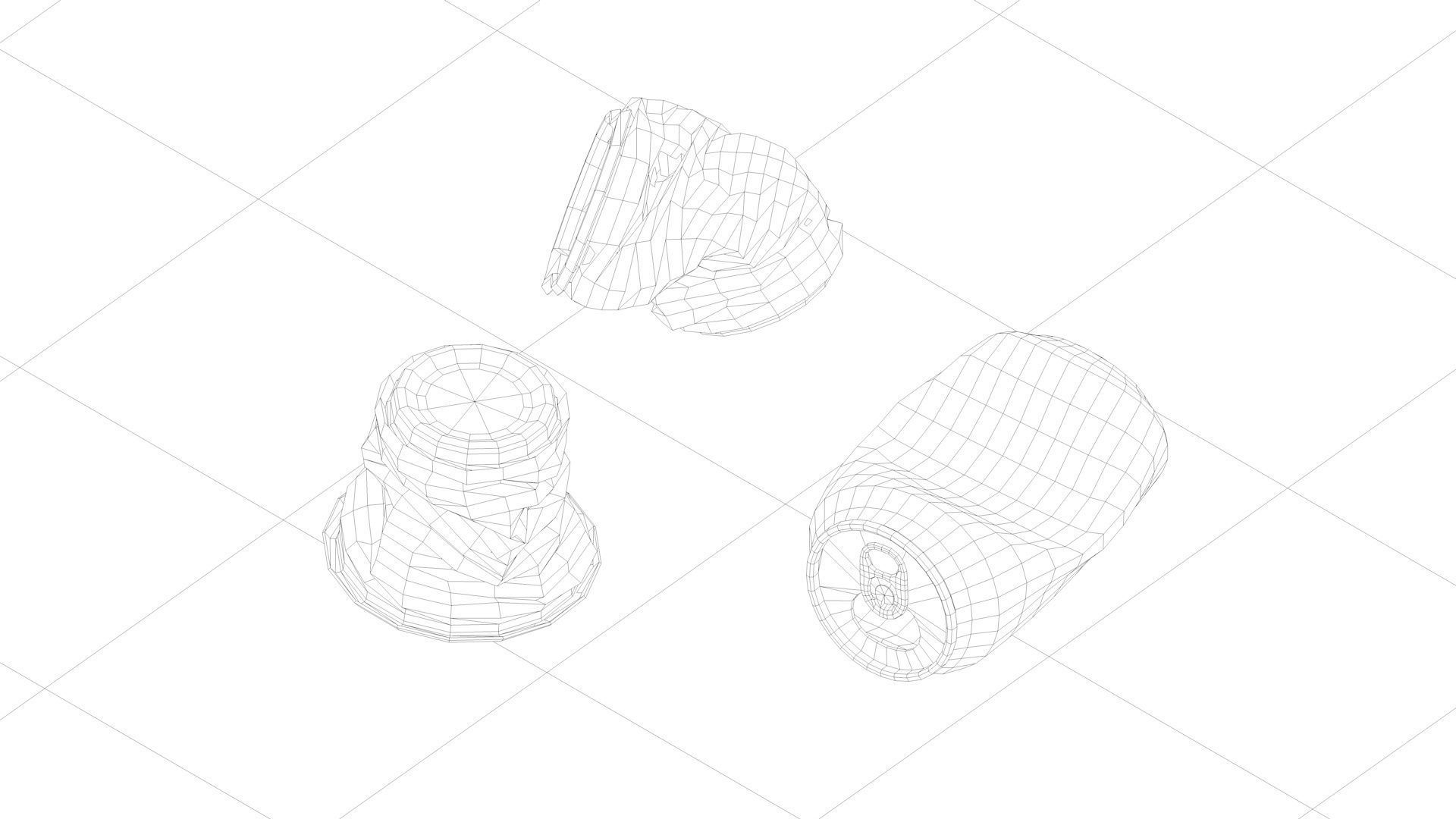 3D model cans garbage waste recycling VR / AR / low-poly | CGTrader