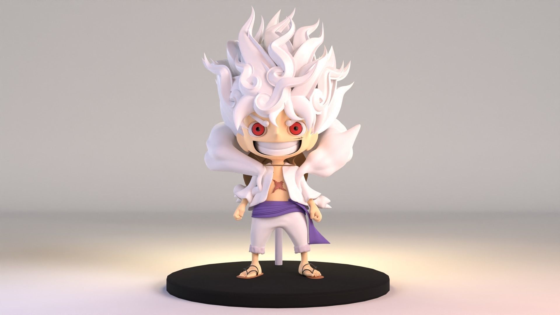 Luffy Gear 5 SD 3D Model 3D model rigged | CGTrader