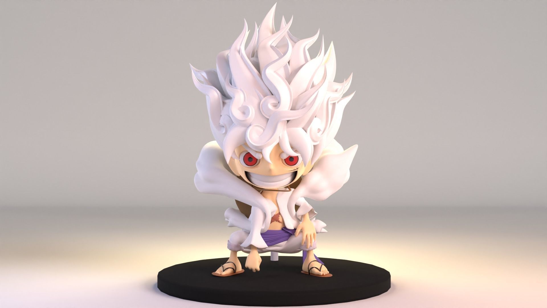 Luffy Gear 5 SD 3D Model 3D model rigged | CGTrader