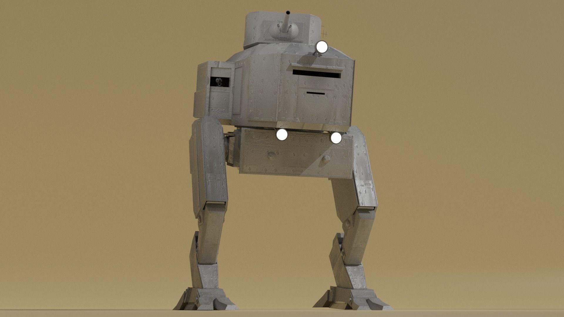 3D model Panzer Mech Walker with RIG and LOWPOLY Default camo VR / AR ...