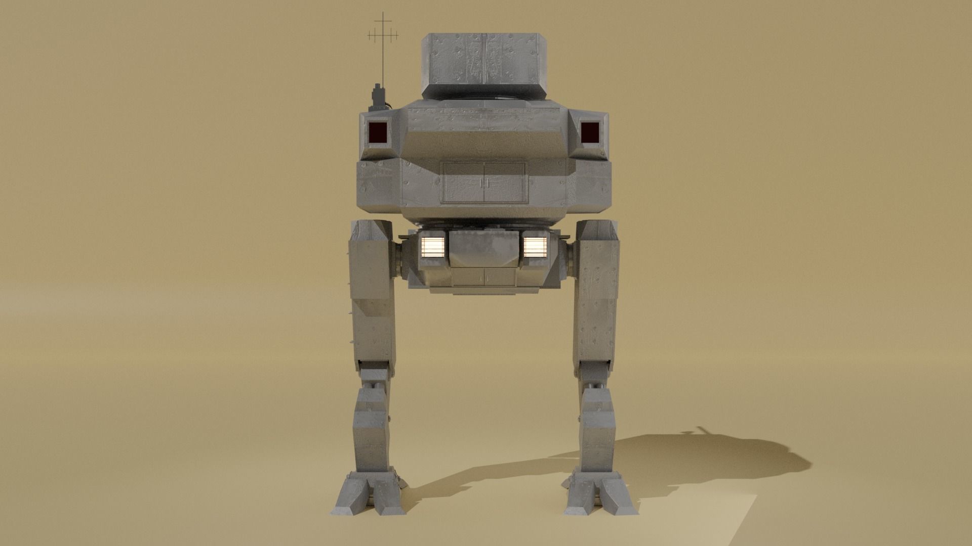 3D model Panzer Mech Walker with RIG and LOWPOLY Default camo VR / AR ...