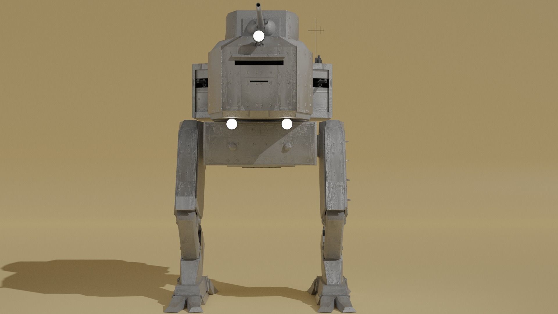 3D model Panzer Mech Walker with RIG and LOWPOLY Default camo VR / AR ...
