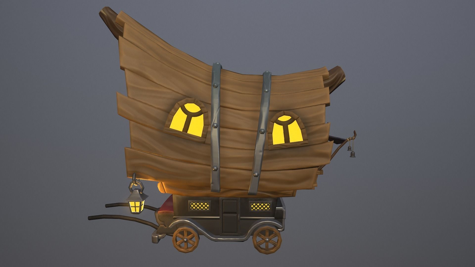 3D model Stylized wagon VR / AR / low-poly | CGTrader