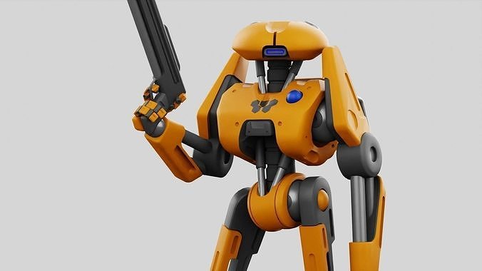 BATTLE DROID Z-100 RIGGED 3D model rigged | CGTrader