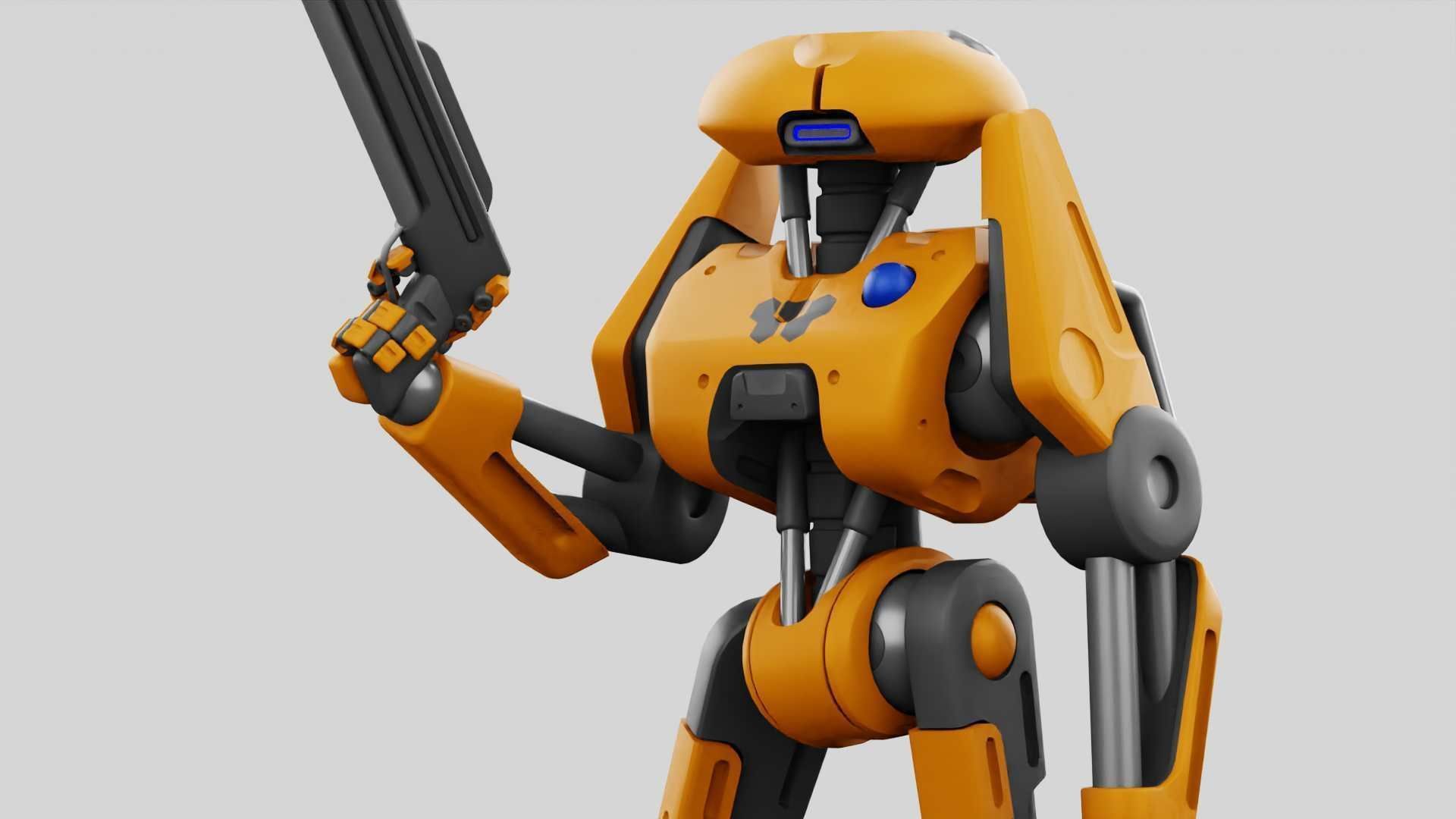 BATTLE DROID Z-100 RIGGED 3D model rigged | CGTrader