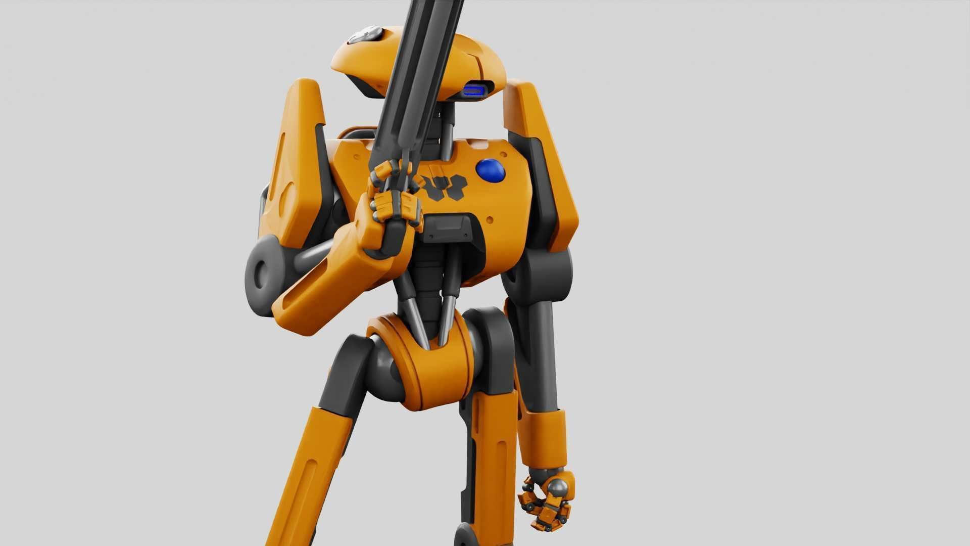 BATTLE DROID Z-100 RIGGED 3D model rigged | CGTrader