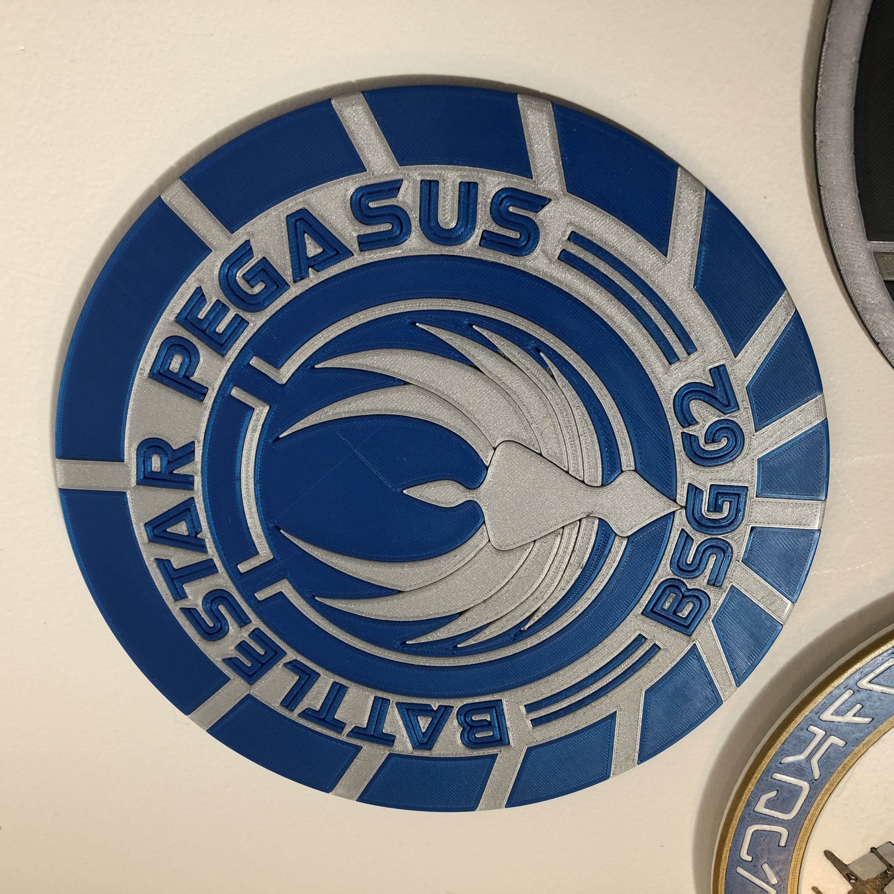 Battlestar Pegasus BSG 62 Emblem Wall Plaque 3D model 3D printable ...