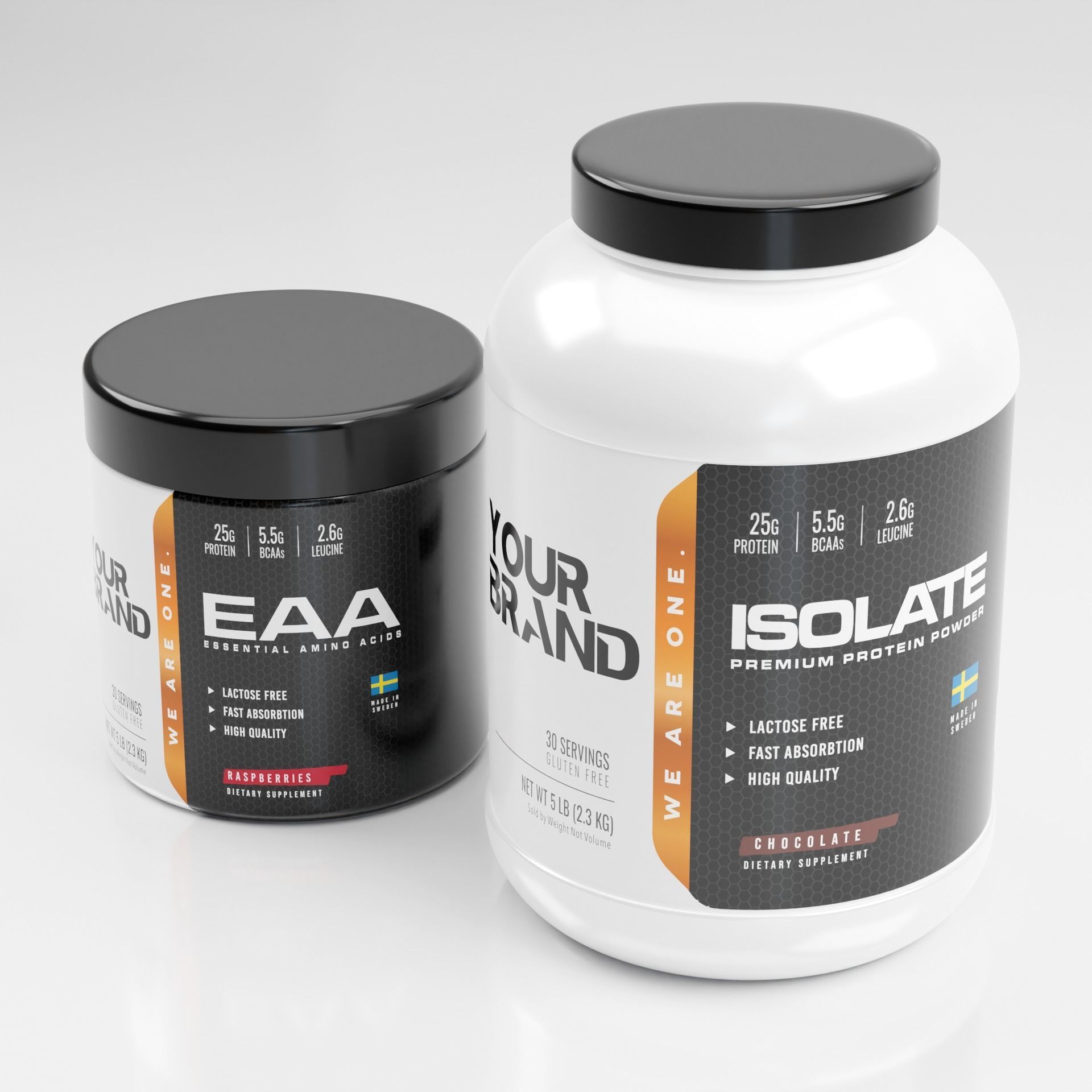 Supplement Product Bottle Packaging 3D model | CGTrader