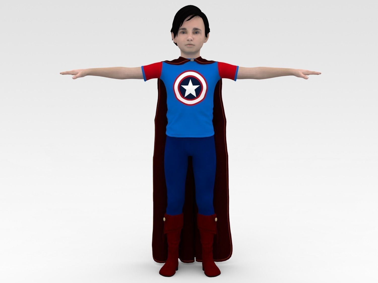 Superboy superhero 3D model | CGTrader