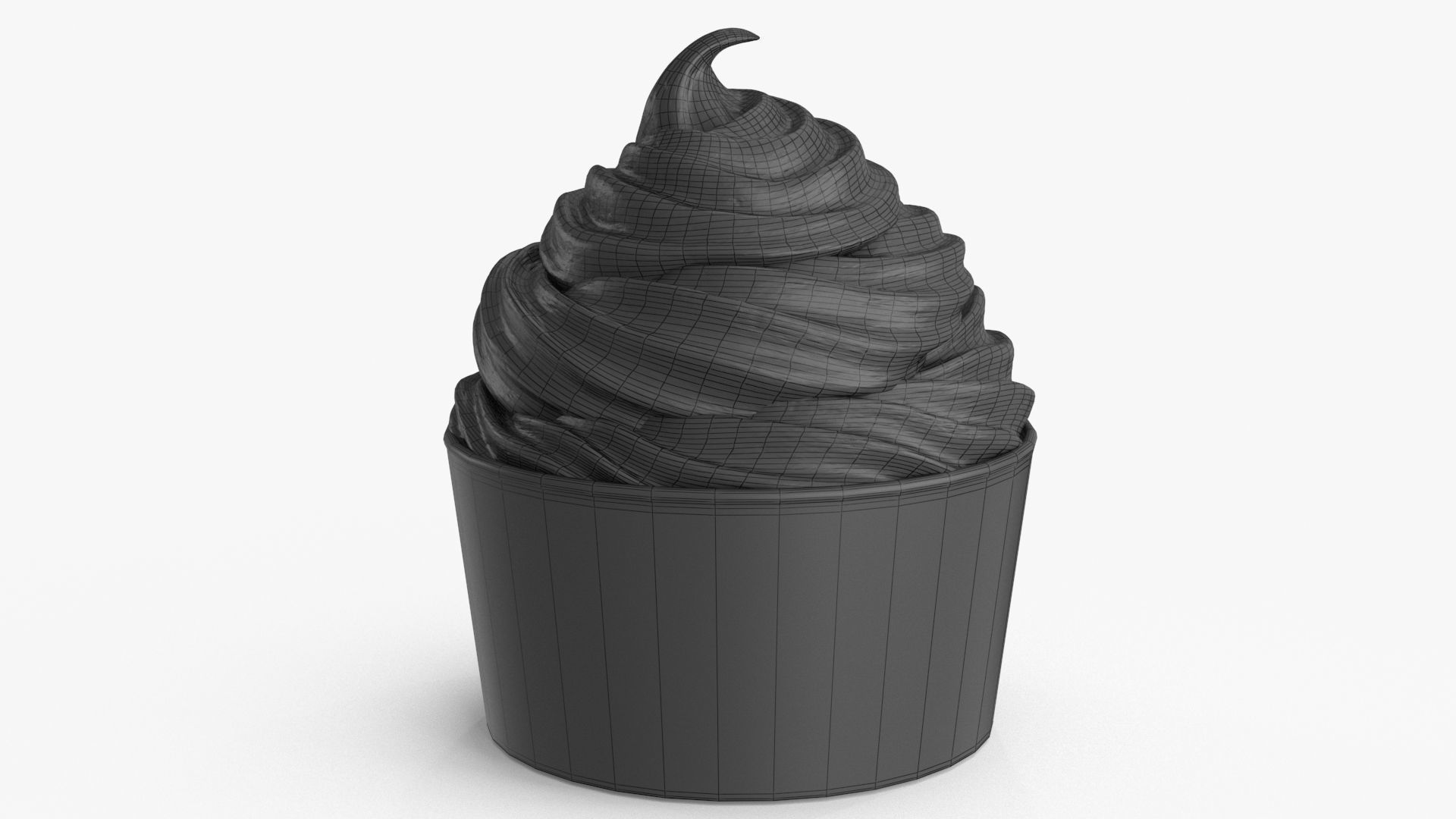 Ice Cream Cup Vanilla 3D model | CGTrader