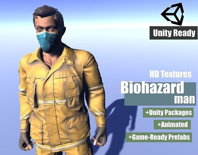 3D model Biohazard Man - animated rigged Man VR / AR / low-poly | CGTrader